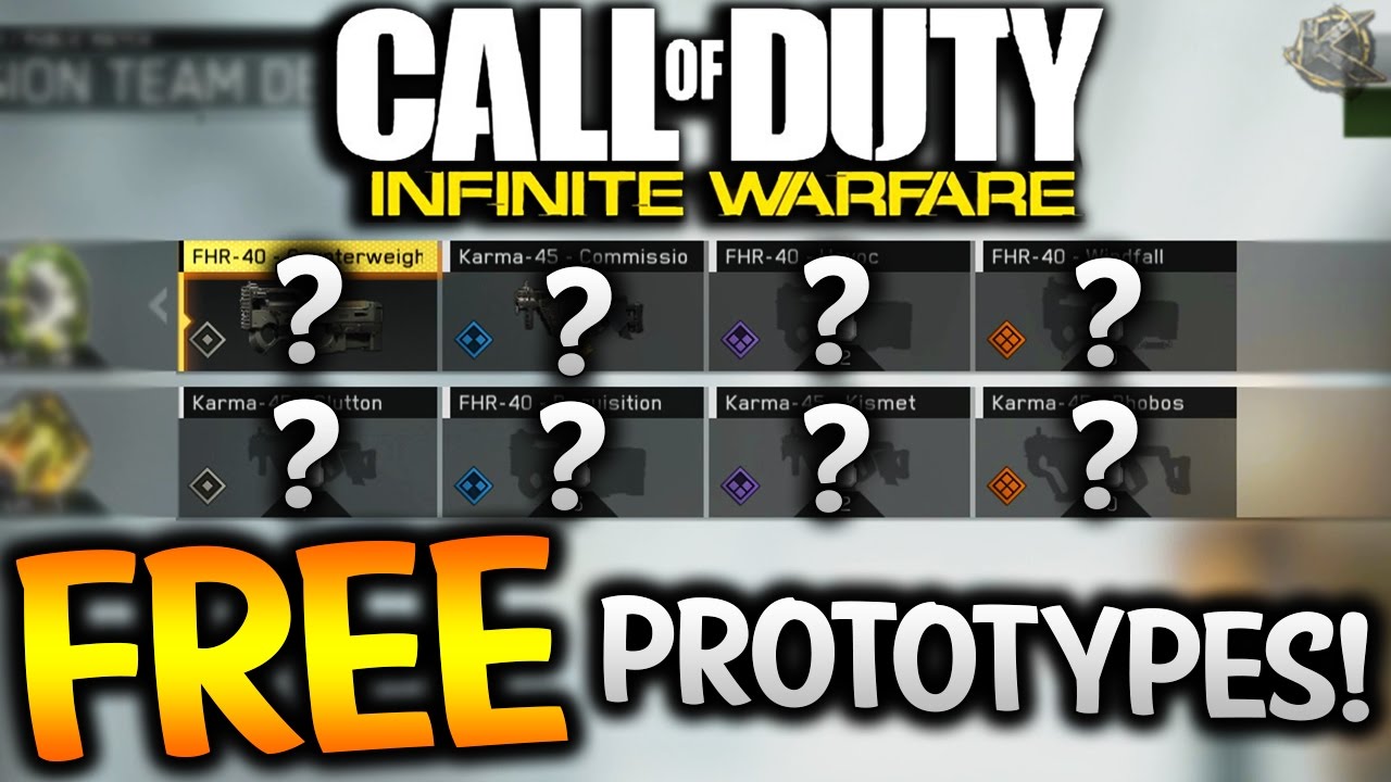 HOW TO GET "FREE PROTOTYPE" WEAPON VARIANTS IN INFINITE WARFARE! - GET ...