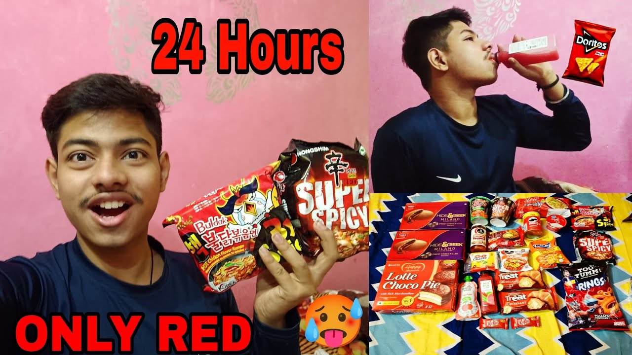 I Eat Only Red Spicy Foods for 24 Hours! 🔥 - YouTube