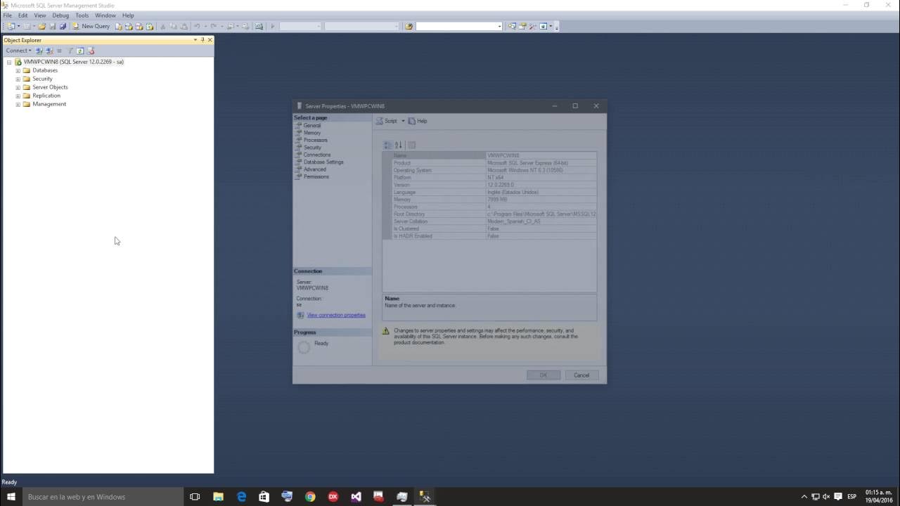 Limitar el uso de memoria de SQL Server - YouTube