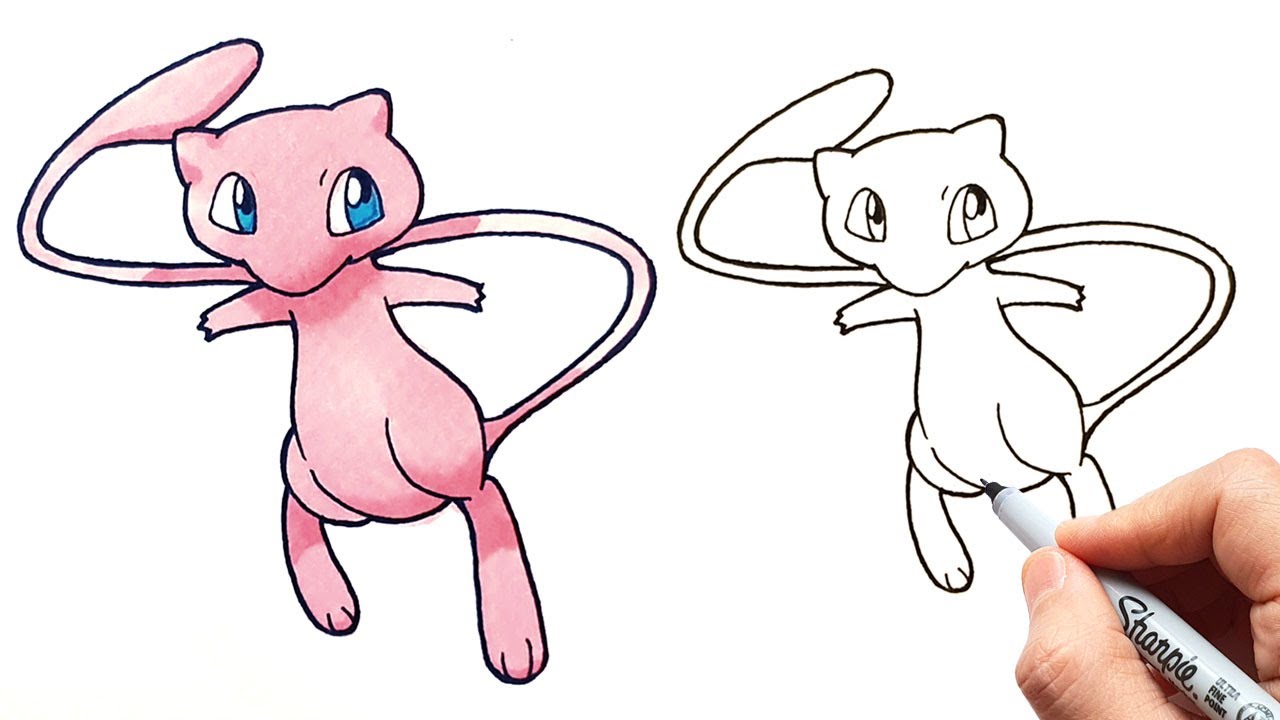 포켓몬스터 뮤 그리기| How to draw pokemon Mew - YouTube
