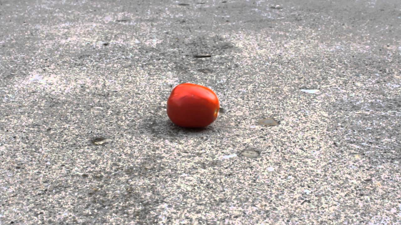 SMASHING A TOMATO - YouTube
