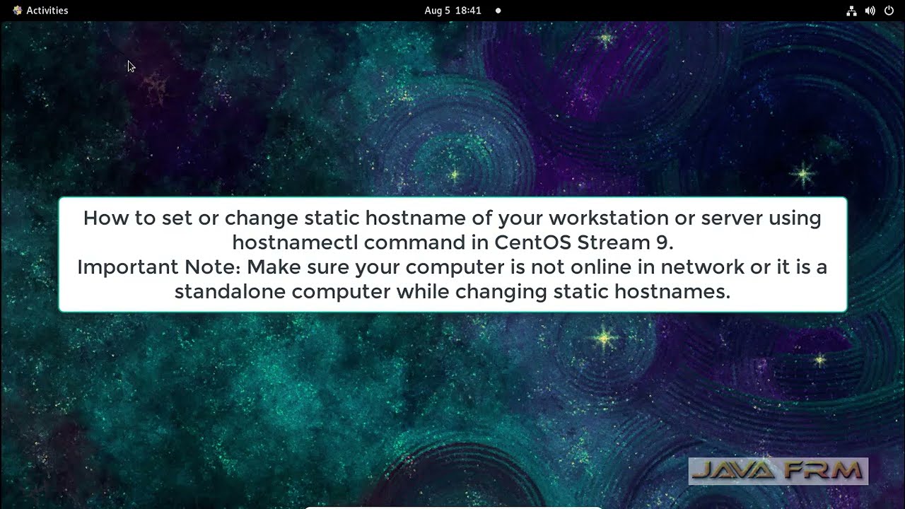 How To Set Or Change Static Hostname Using Hostnamectl Command In How To Set Or Change Static Hostname Using Hostnamectl Command In