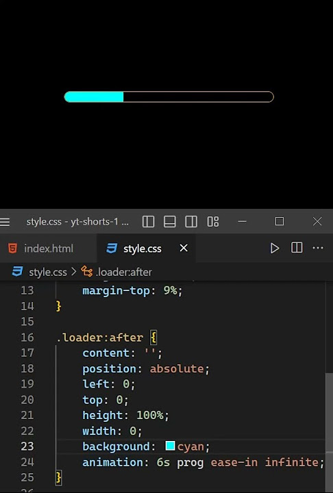 Progress Bar Animation 🤫 Using Only Css Coding Programming Webdesign Shorts Youtube 