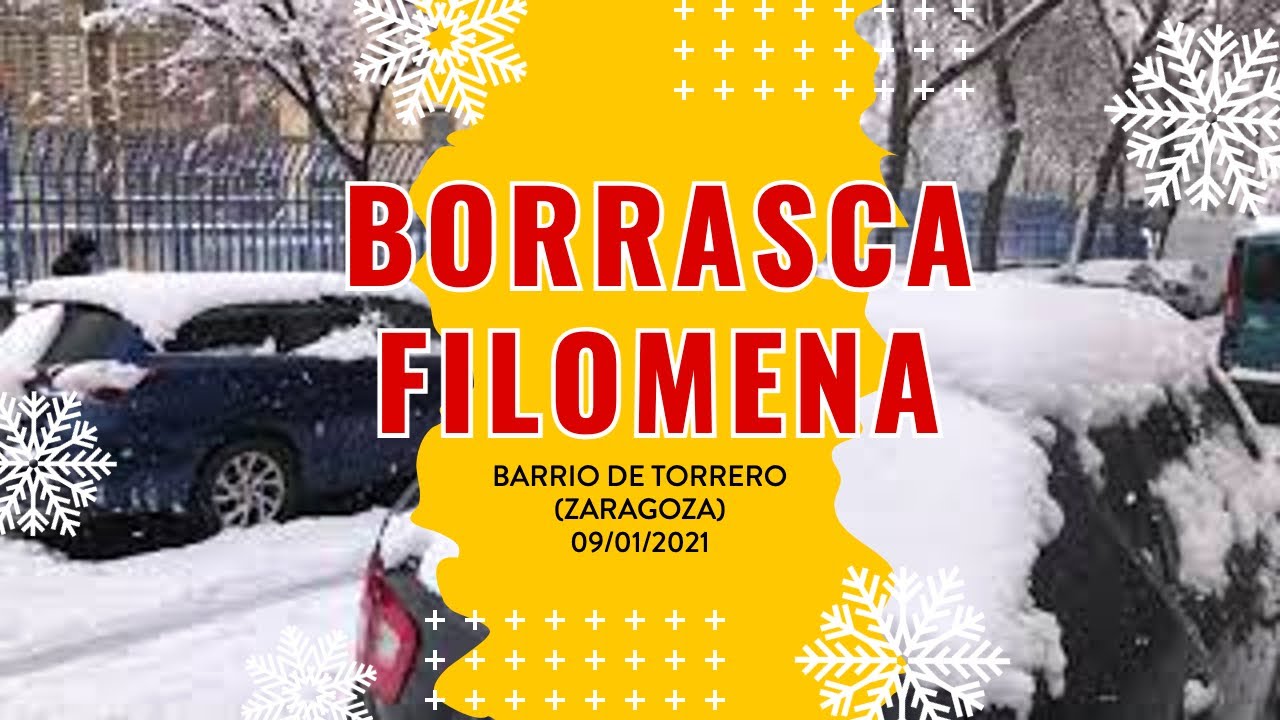 La borrasca Filomena en Zaragoza - YouTube