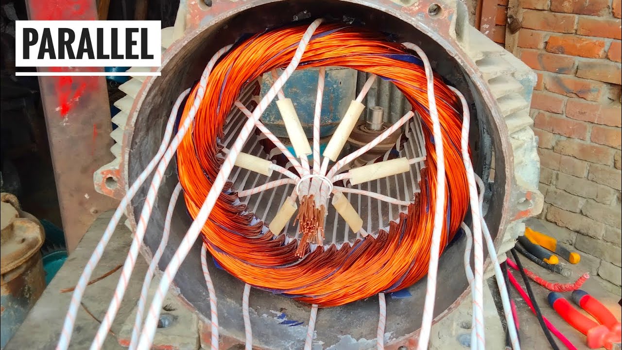 Excellence winding and parallel connection 20 HP 3 phase 48 slots ...