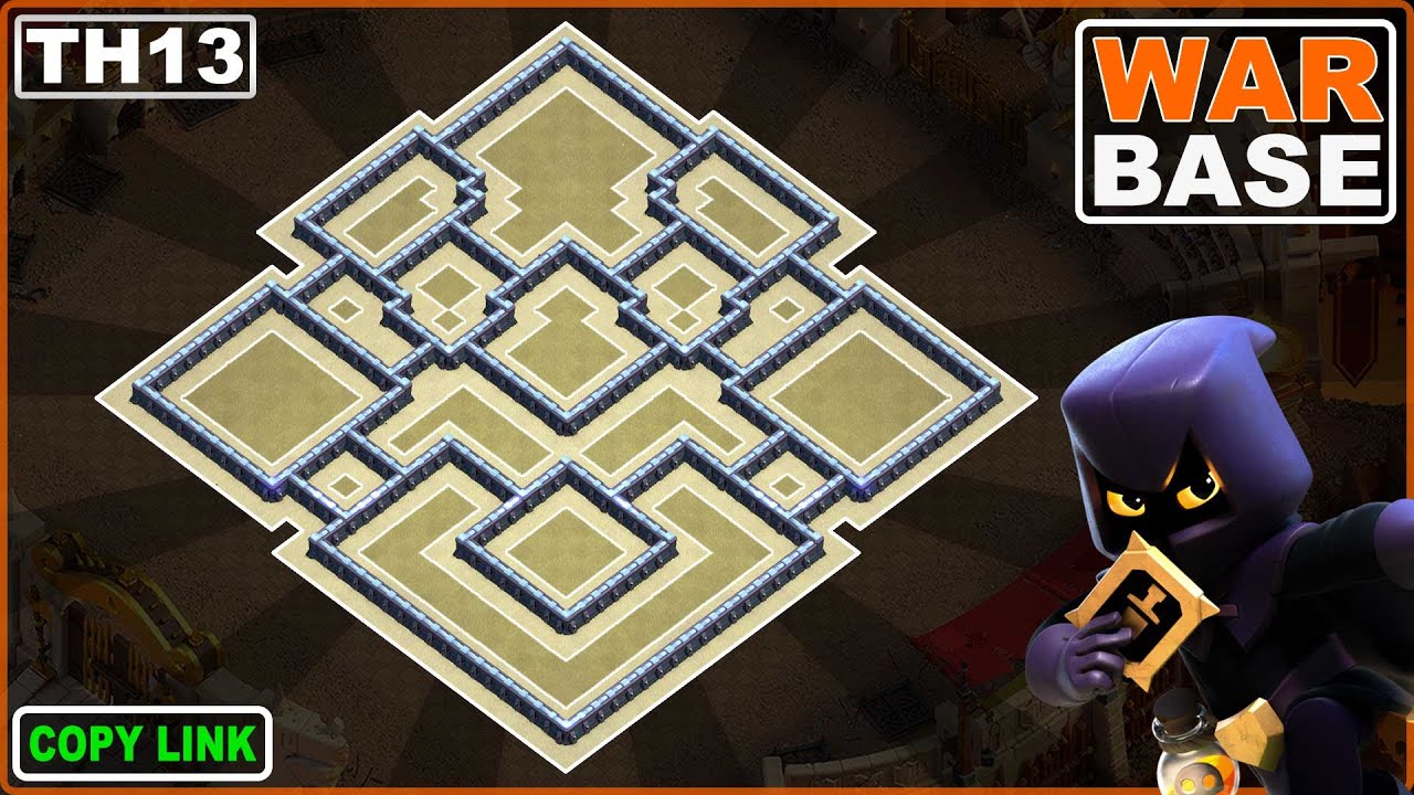 NEW! TH13 War Base (After TH17 Update) | Anti 3 star Town Hall 13 Base ...