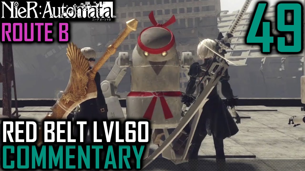 Nier Automata Walkthrough Part 49 - Robo Dojo Red Belt Finale & Data ...