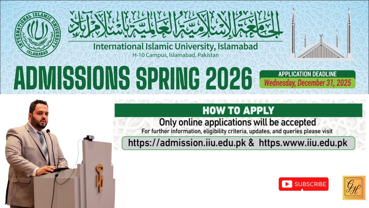 International Islamic University Islamabad (IIUI) Admissions Spring ...