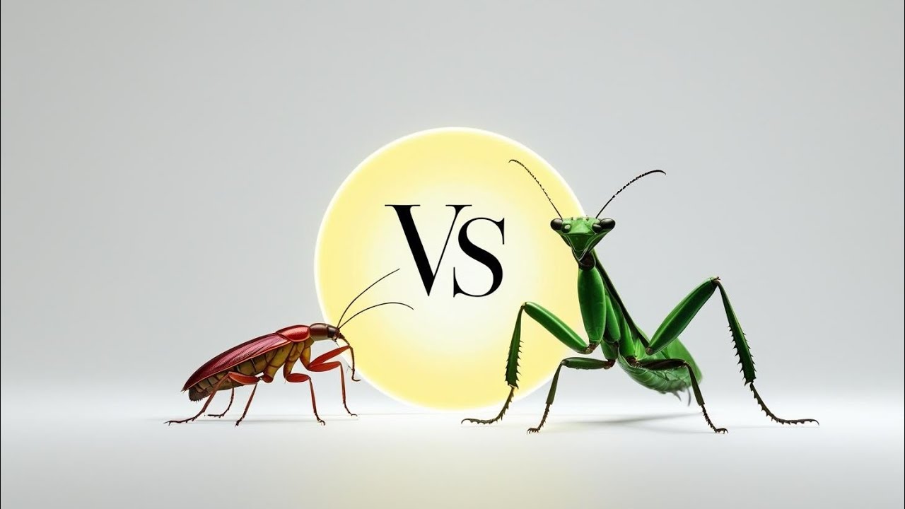 Praying mantis VS cockroach. #mantis #cockroach #insects #versus #video ...