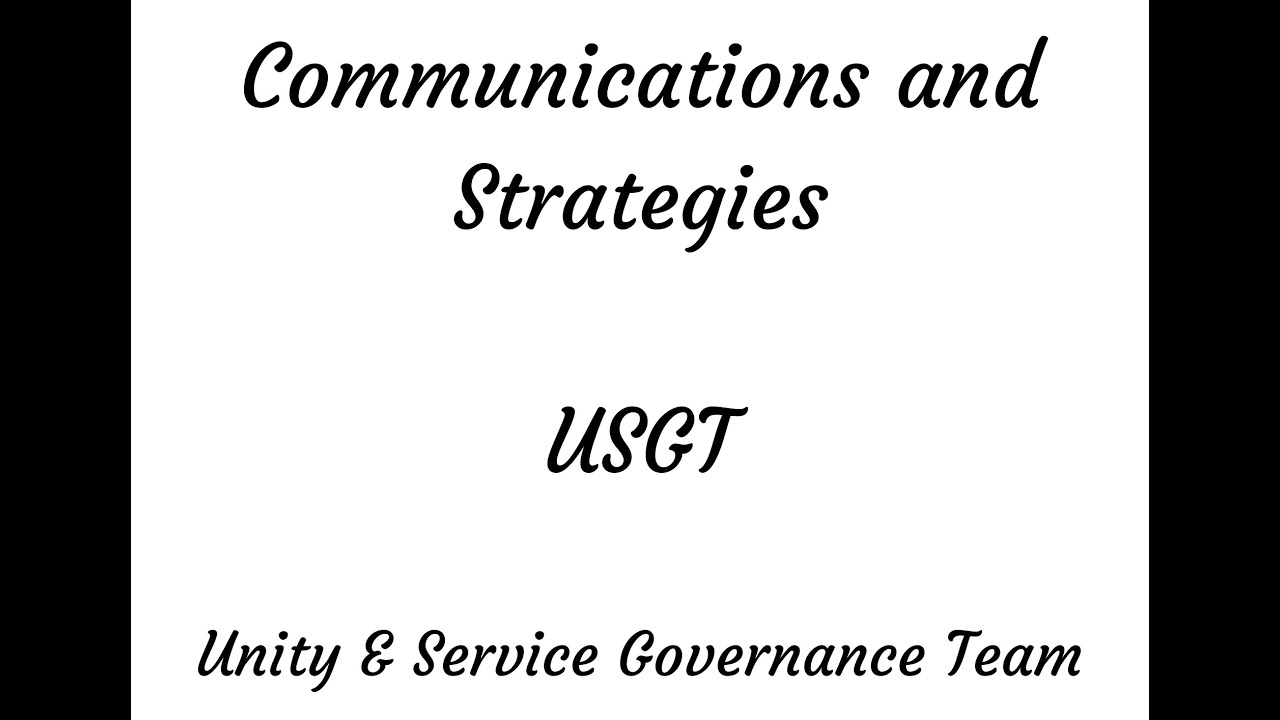 Unity and Service Governance Team - Communications and Strategies - YouTube