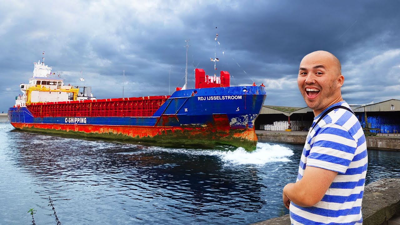 We watched this giant ship launch out to sea | Exploring Britain's waterways (Sharpness Docks ...