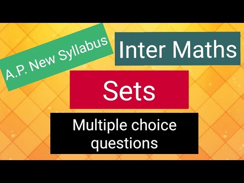 Inter Maths - A.P. New Syllabus - Sets - Multiple choice Questions ...
