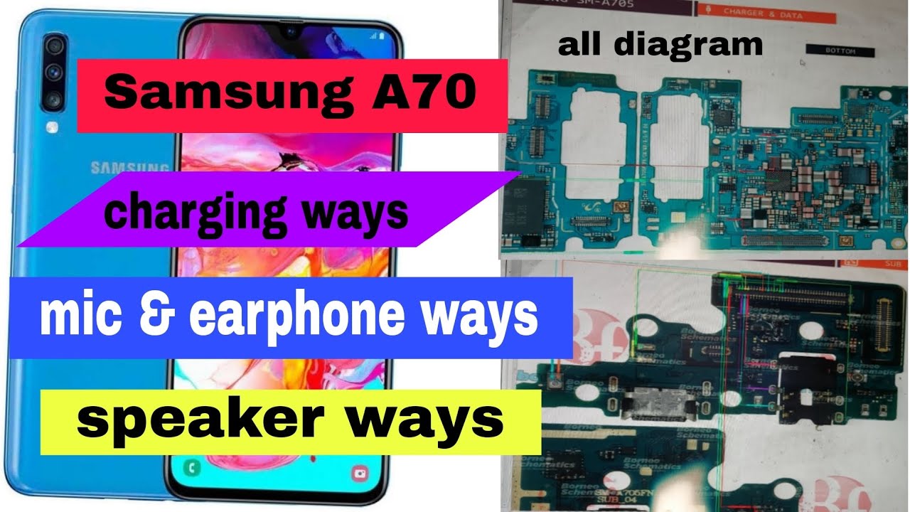 Samsung A70 charging ways,mic,speaker&headphone jack Ways/ all diagram ...