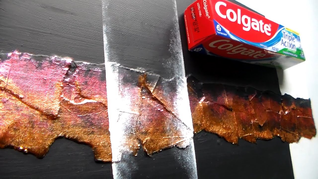 New Textured Abstract Painting with Colgate Box - YouTube