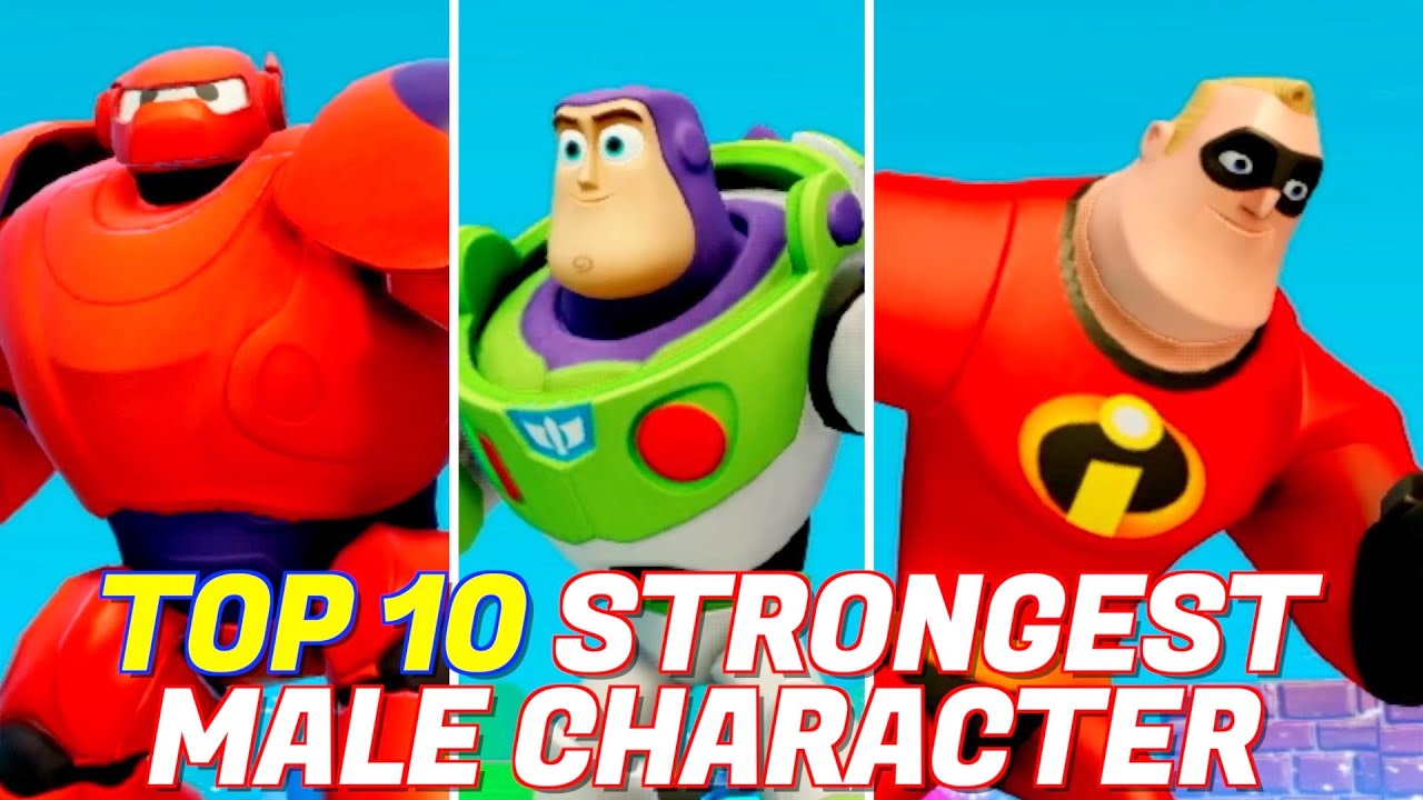 Top 10 Strongest Male Characters (Brick Wall) - Mr. Incredible - Baymax ...