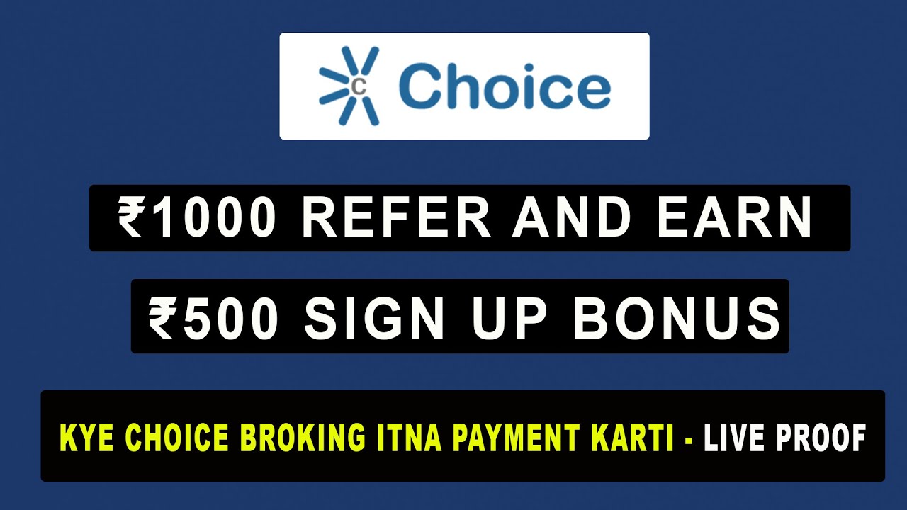 Choice Broking ₹1000 refer and earn | Jiffy App refer and earn ...