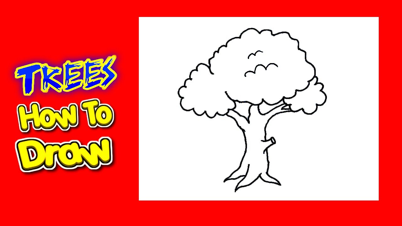 How To Draw Trees With Pencil | Easy and Simple Tree Sketch For ...