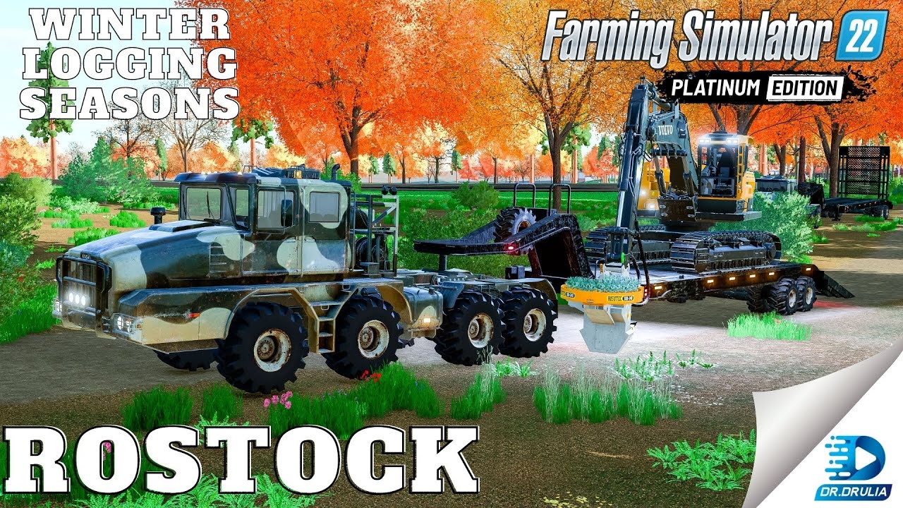 WINTER LOGGING SEASON - PART 1 - CONQUER ROSTOCK - #fs22 - YouTube