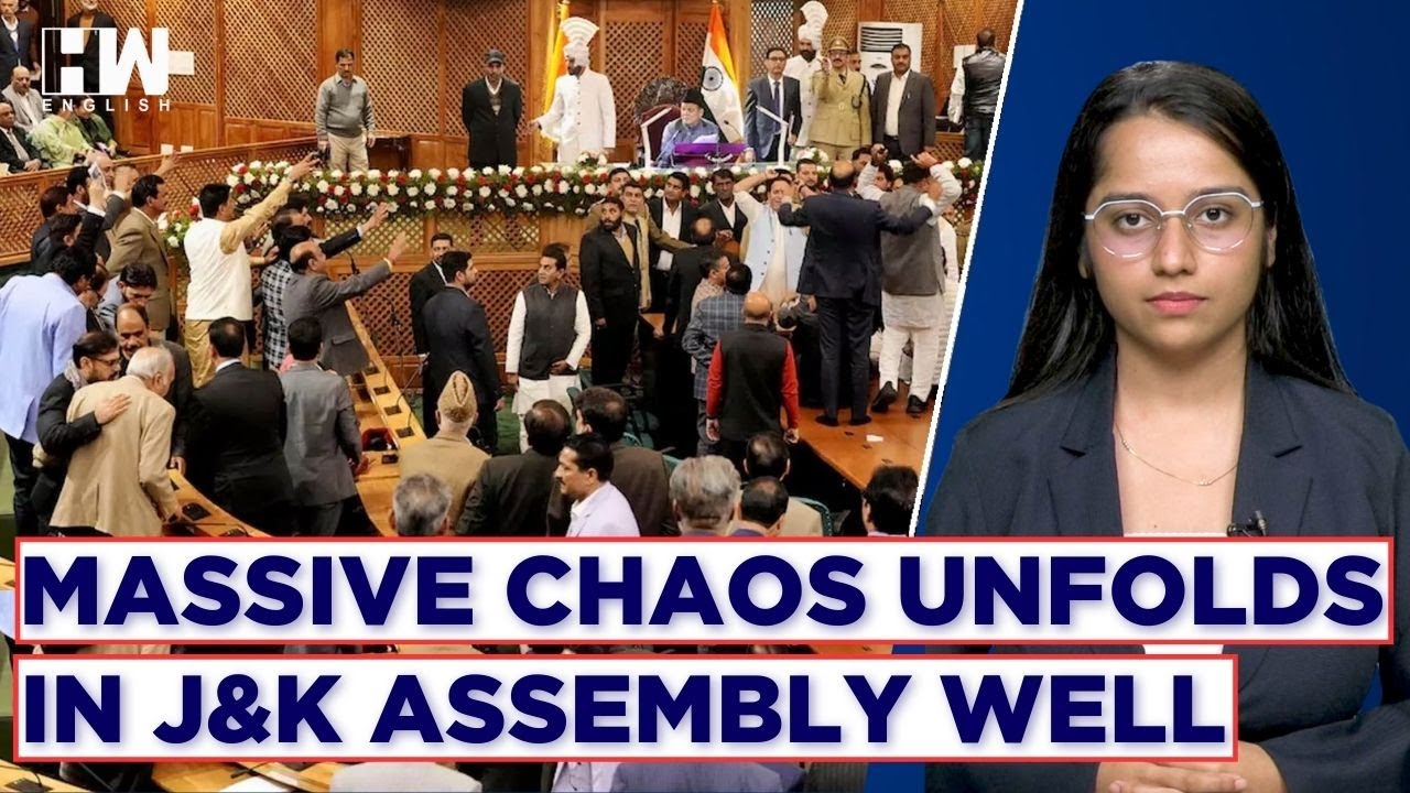 Tensions Explode In J&K Assembly: Article 370 Debate Turns Violent - YouTube