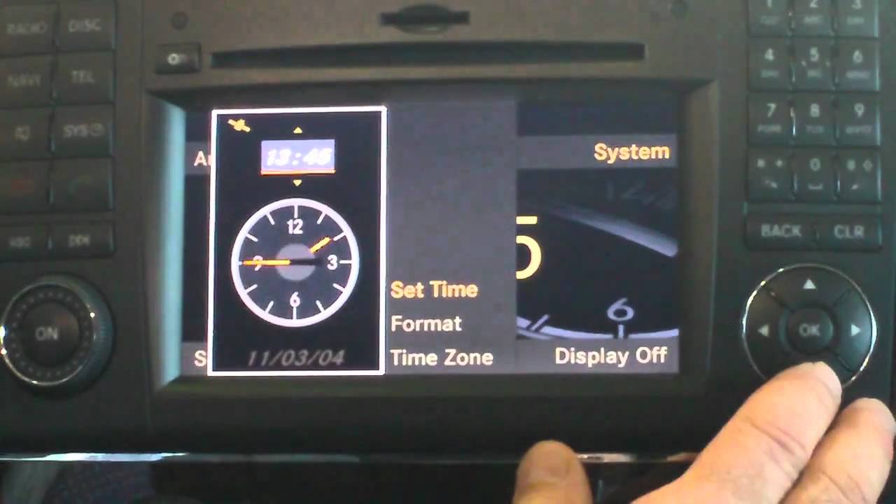 How to change the time on a Mercedes-Benz ML350 - YouTube
