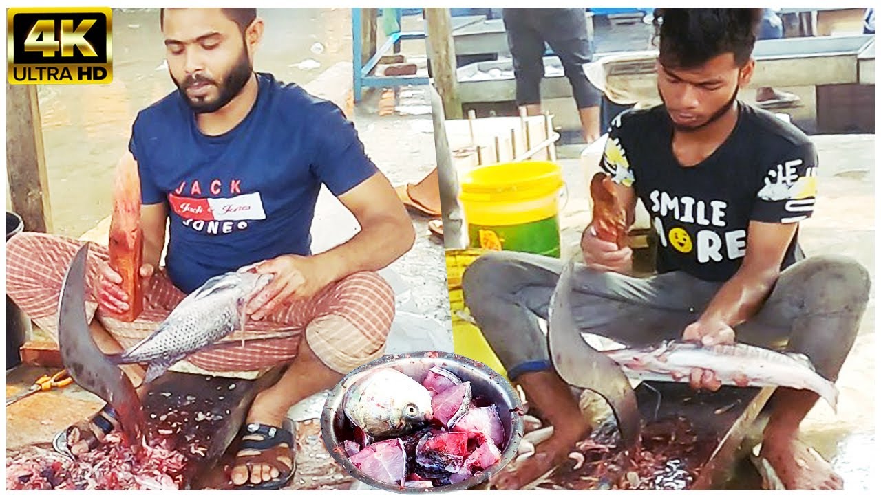 🐠 Fish Cutting video 🔪 Fish Cutting Skills 🐋 Expert Fish cutting || 4K ...
