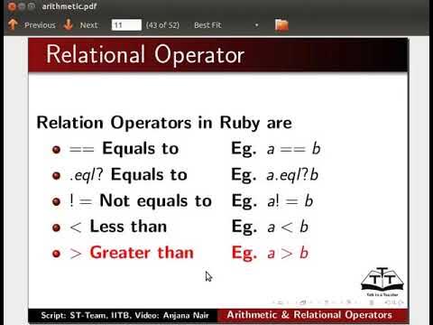 Arithmetic and Relational Operators - Oriya - YouTube