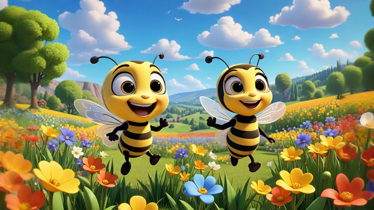 Three Baby Bees Buzz and Count | Counting Song for Kids | Fun Bee Rhyme ...