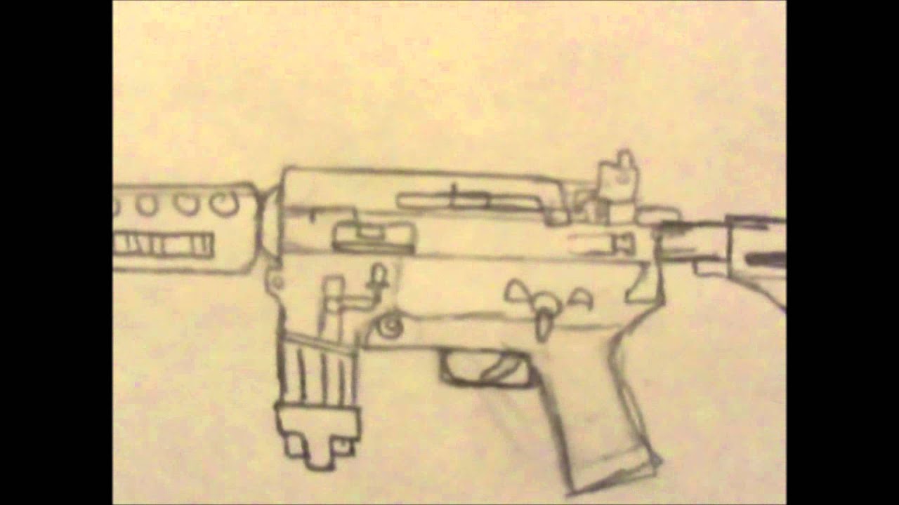 MW3 M4A1 Drawing - YouTube