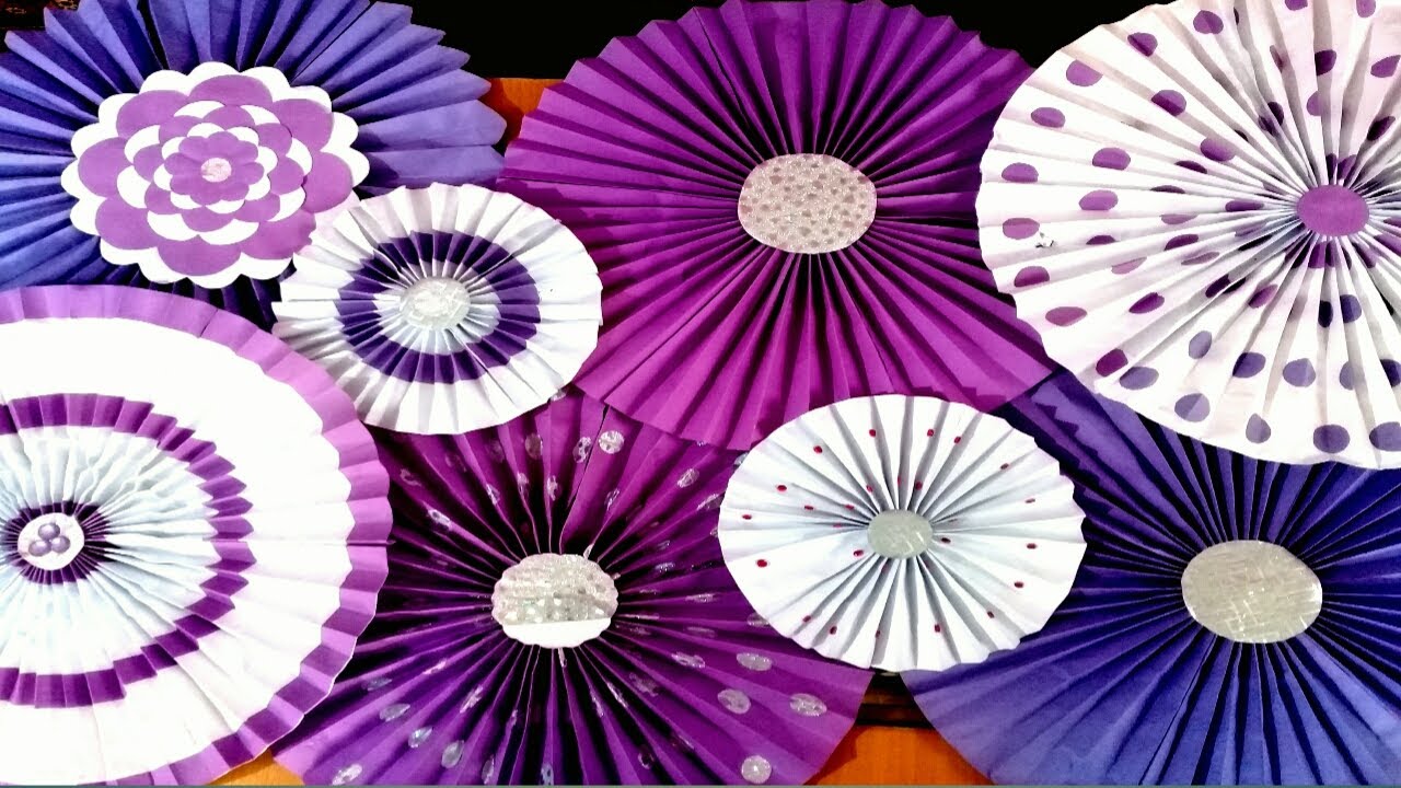How to Make Simple Paper Rosettes| Paper Rosettes Backdrop For ...