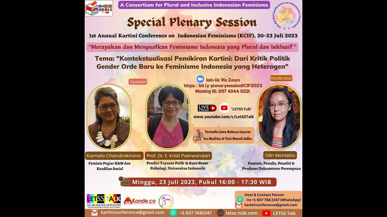 Special Plenary Session KCIF 2023 bersama Kamala Chandrakirana dan E ...