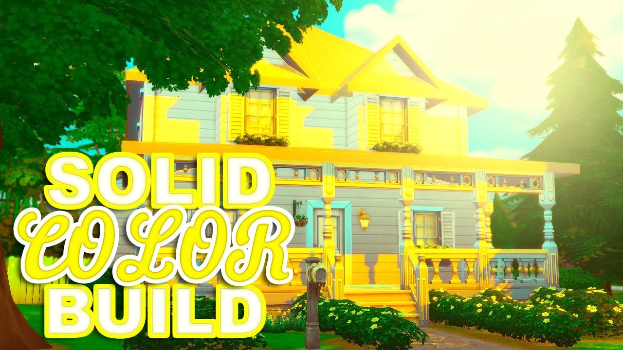SOLID COLOR BUILD CHALLENGE | The Sims 4 - Speed Build - YouTube