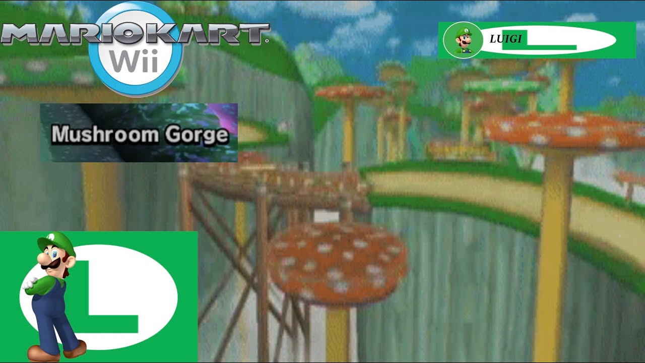 Mario Kart (Wii) Mushroom Gorge (Luigi) - YouTube