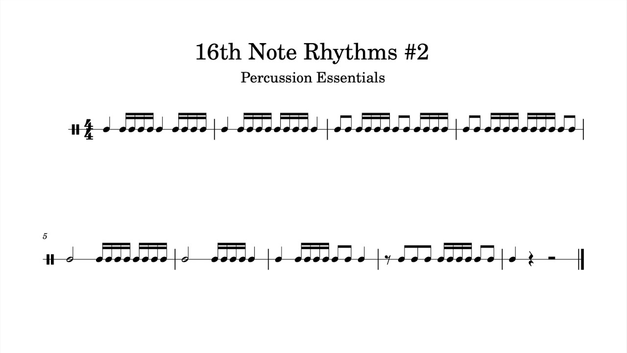 16th Note Rhythms #2 – Drumline Warm-Up Play-Along (80–200 BPM ...