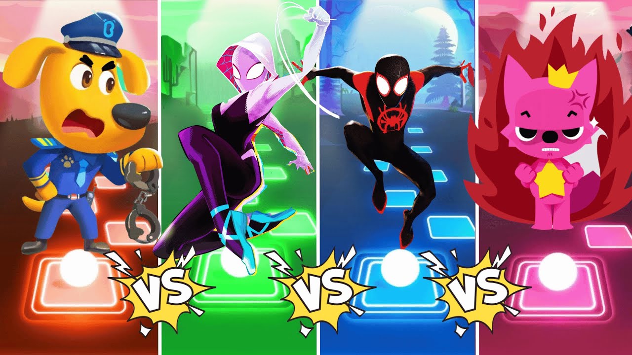 Sheriff Labrador 🆚 Pinkfong 🆚 Spider Man(Miles Morales) 🆚 Spider-Gwen ...