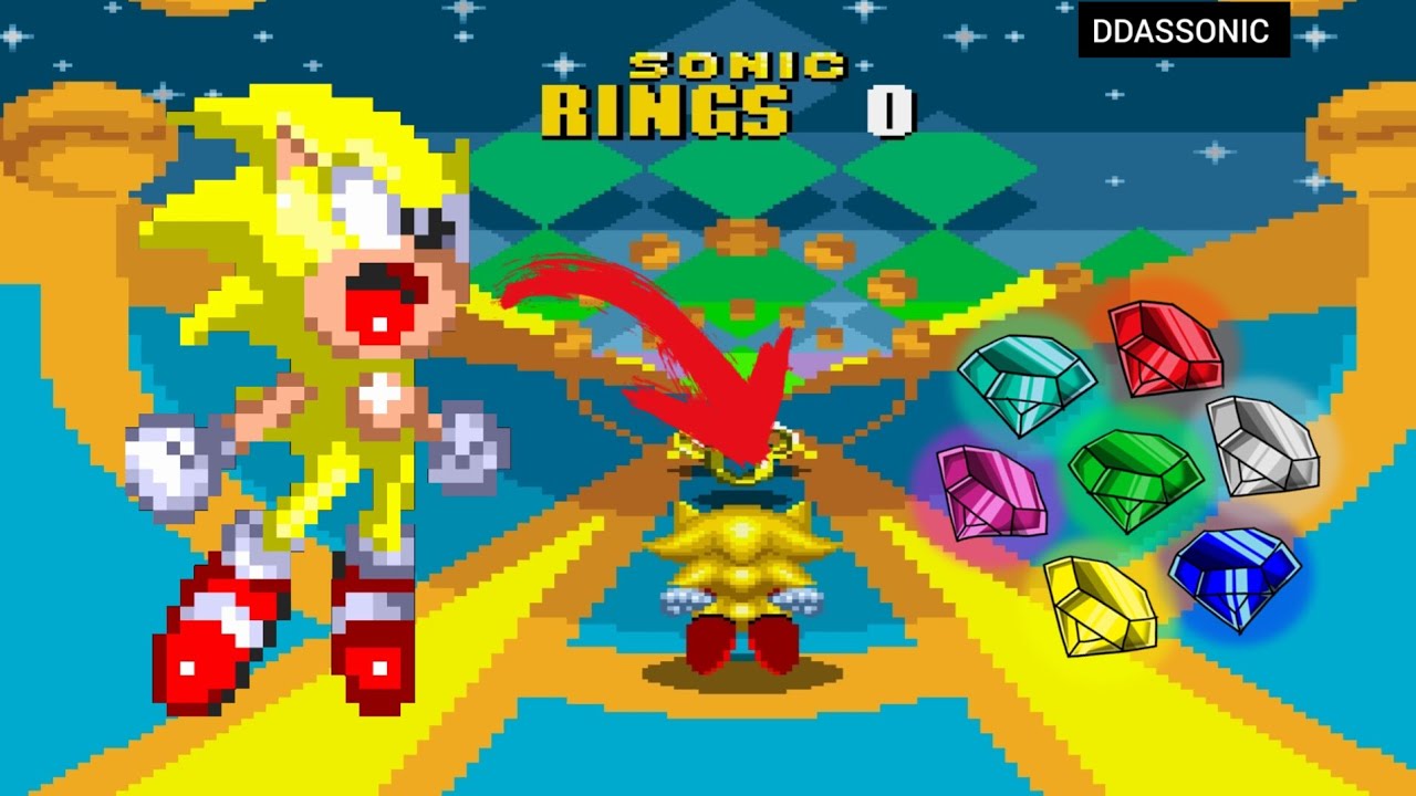 Super Sonic in Sonic 2 Special Stages - YouTube
