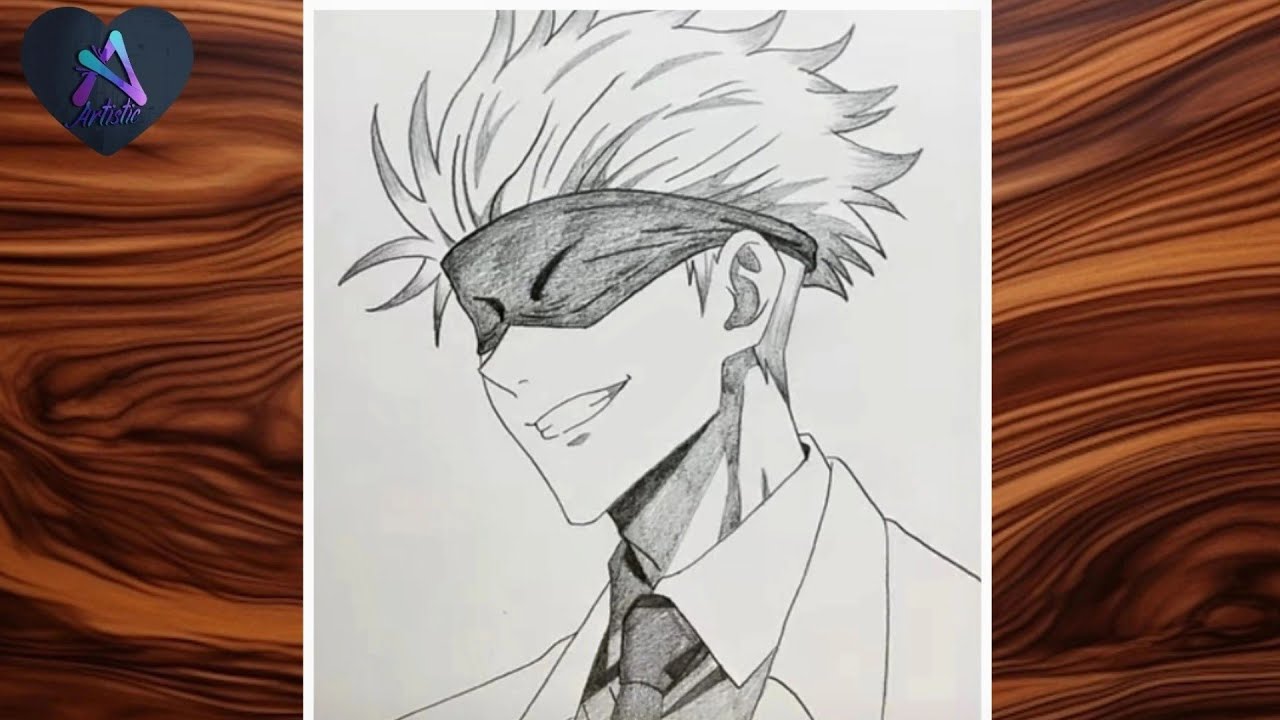 How to Draw Gojo Satoru from Jujutsu Kaisen || easy anime drawing ...