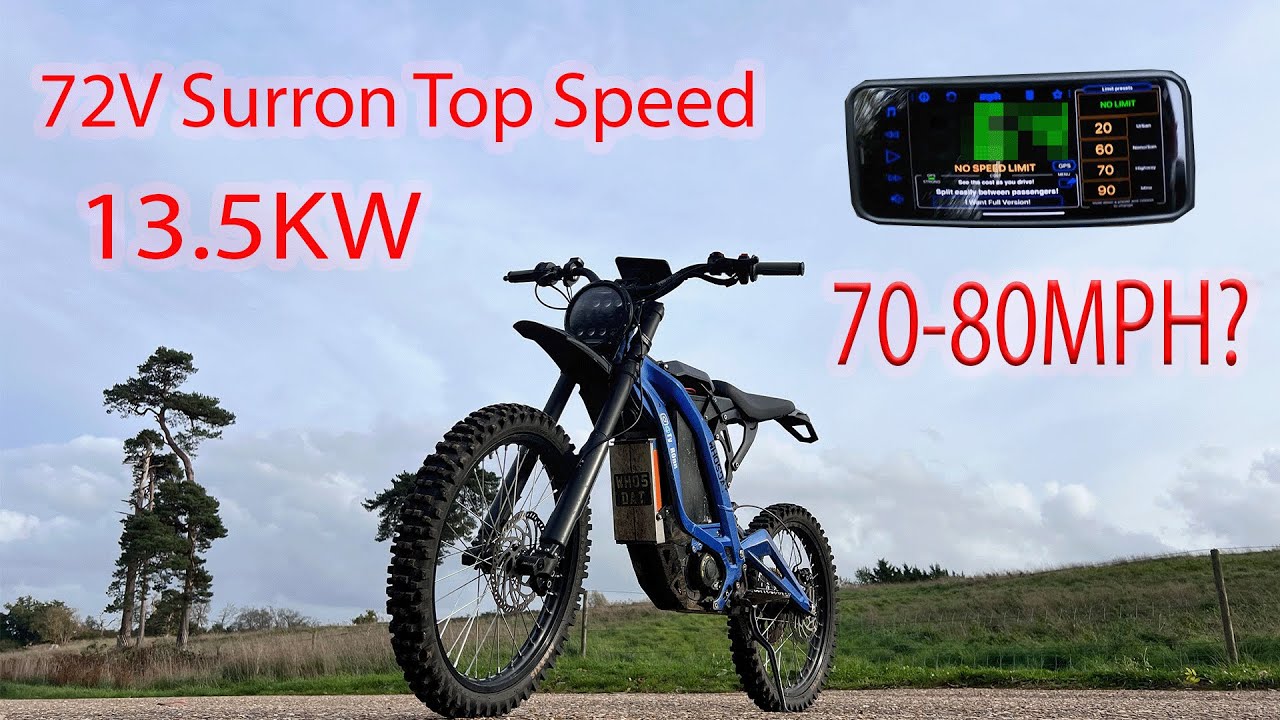 72V Surron Top Speed Run YouTube