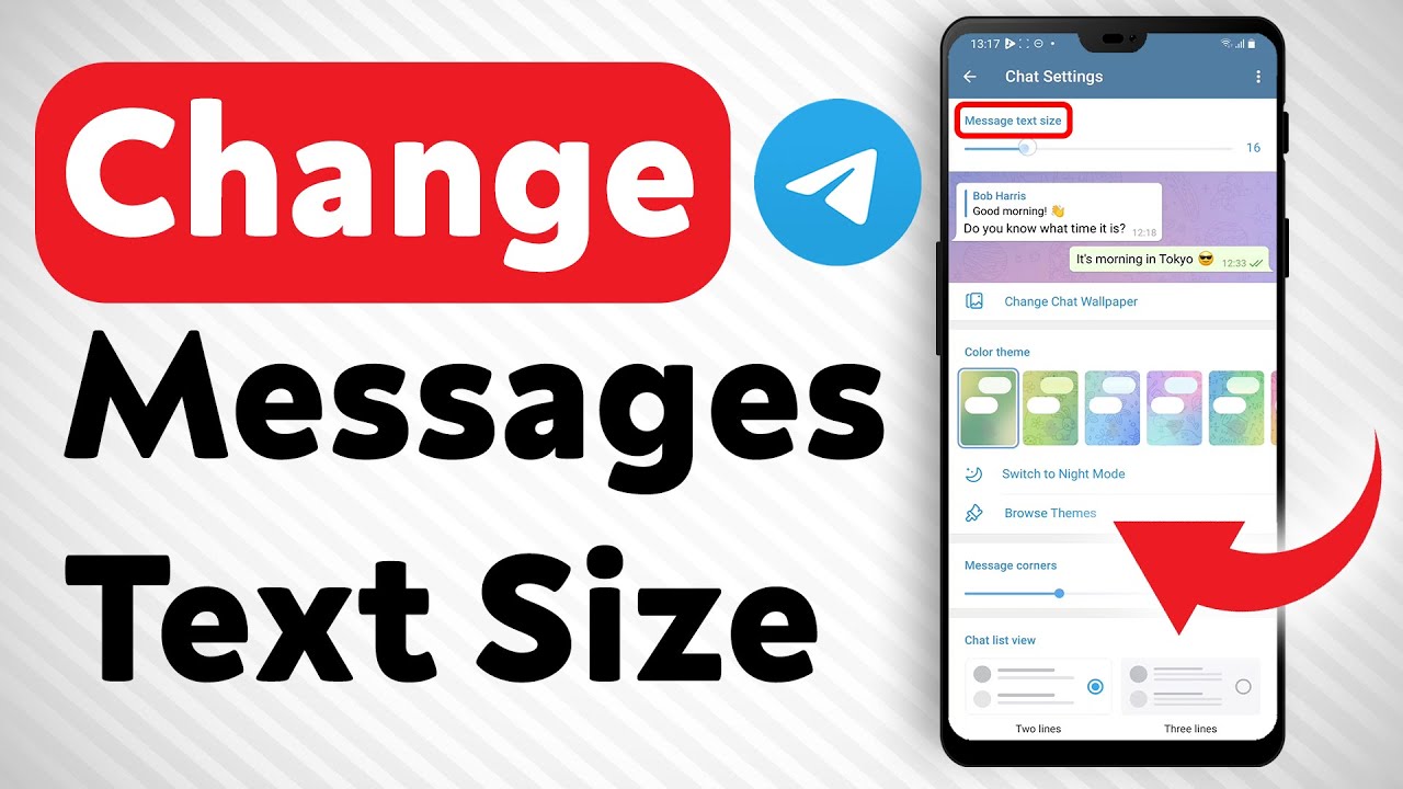How Change Messages Text Size In Telegram - Full Guide - YouTube