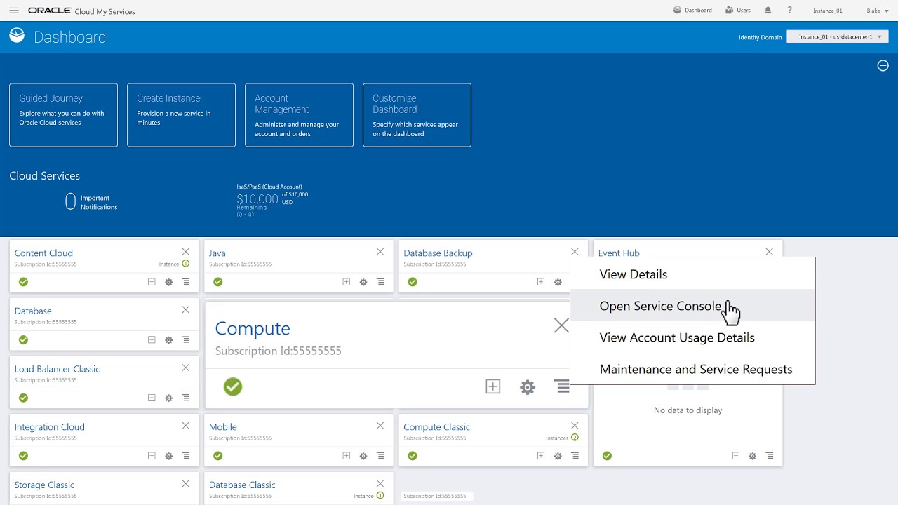 Preparing to Create an Instance of Oracle Content and Experience Cloud ...