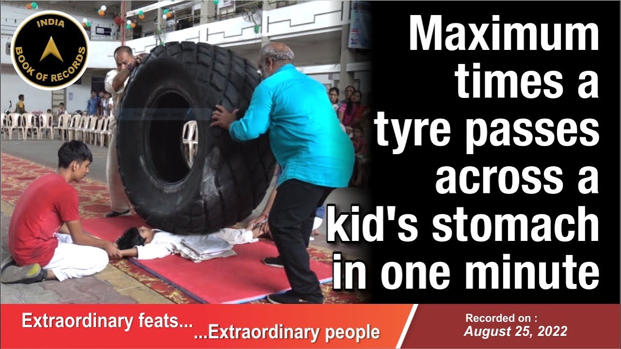 Maximum times a tyre passes across a kid’s stomach in one minute - YouTube