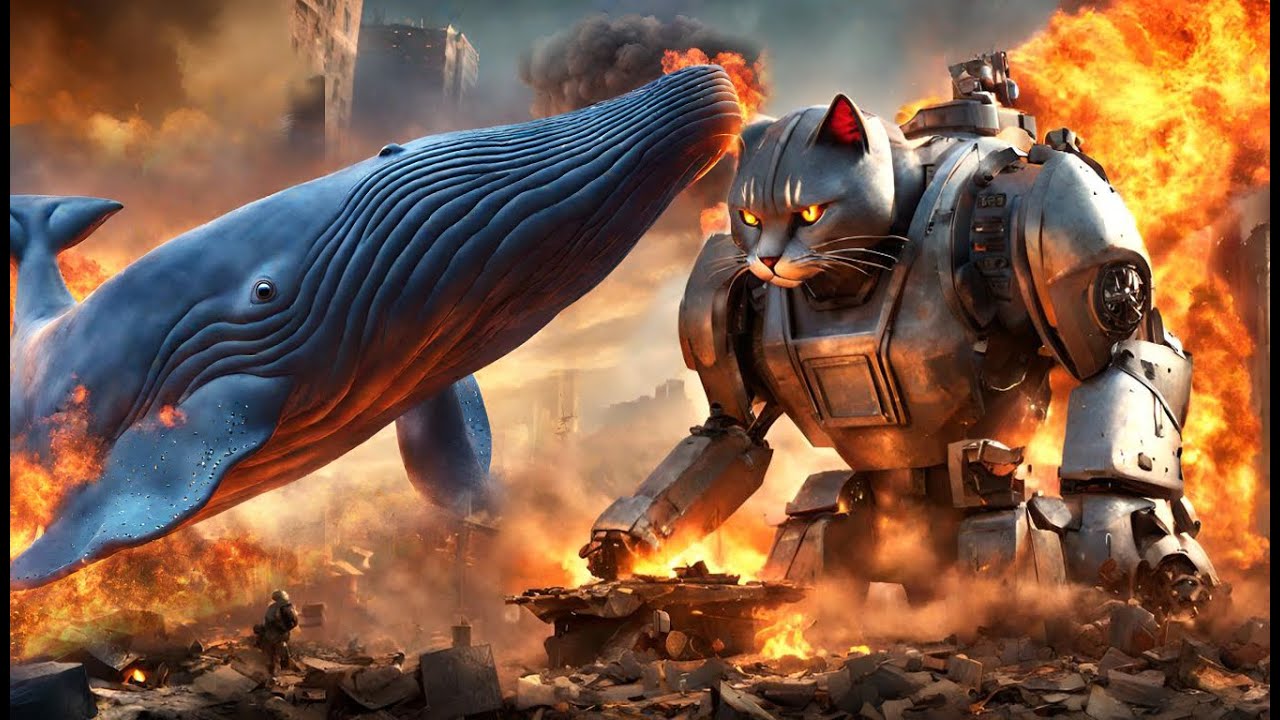 King Kong Cat x Whale Epic Monster Showdown! 😺🐋 - YouTube