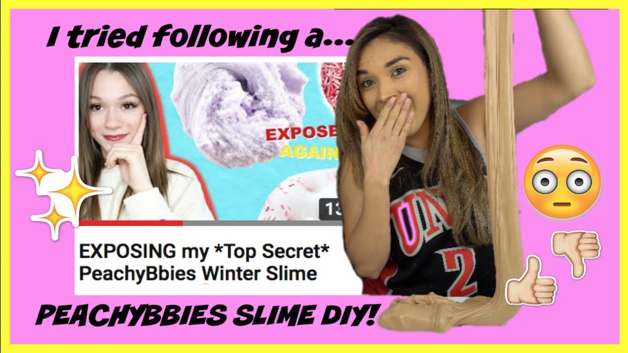 I TRIED FOLLOWING A PEACHYBBIES (ANDREAXANDREA) SLIME DIY!!!🍑 - YouTube