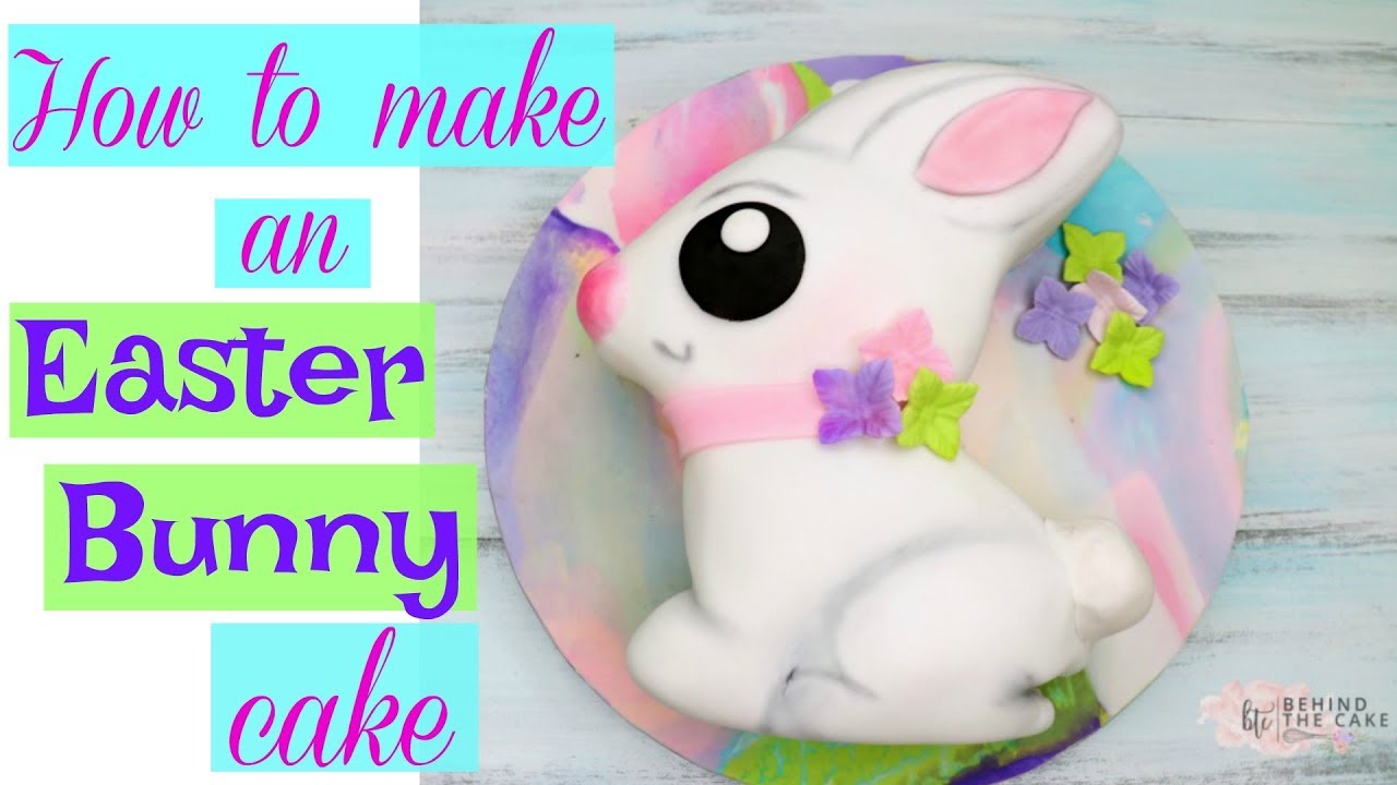 Easter Bunny Cake / From a round cake to a bunny cake - YouTube