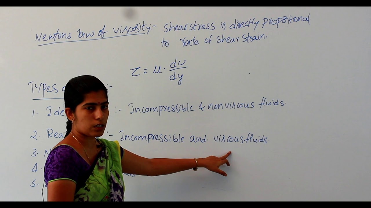 DIFFERENT TYPES OF FLUIDS, REAL FLUID , IDEAL FLUIDS , NEWTONIAN FLUIDS ...