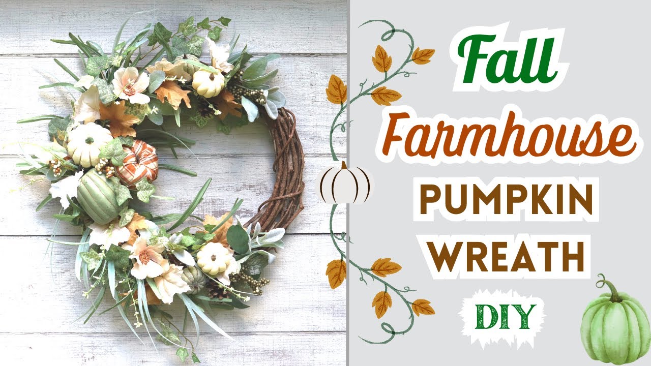 *NEW* PRETTY FALL FARMHOUSE PUMPKIN WREATH DIY | Autumn Home Decor That ...