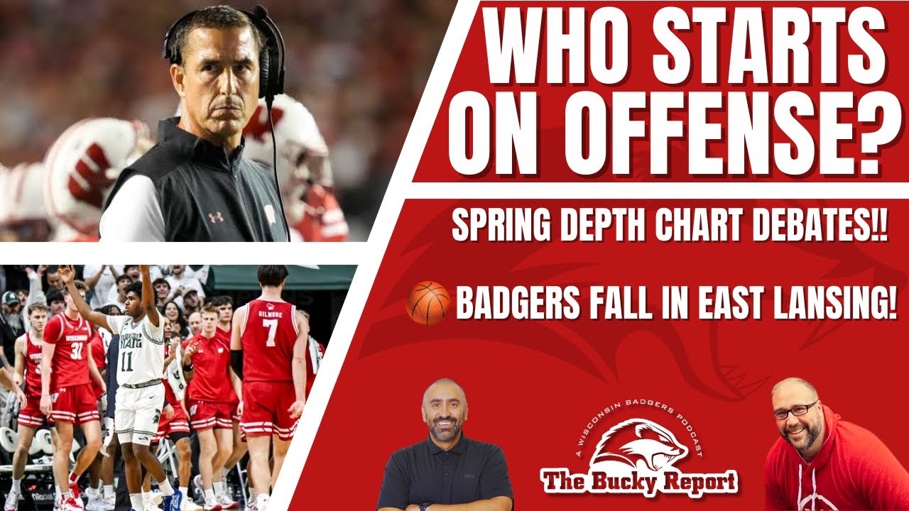 Offensive Spring FOOTBALL Depth Chart Predictions! Wisconsin Badgers ...