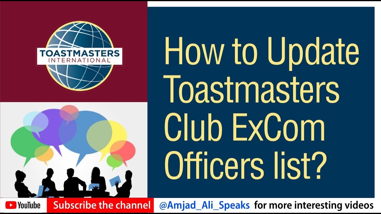 How to update Toastmasters Club ExCom Officers list? - YouTube