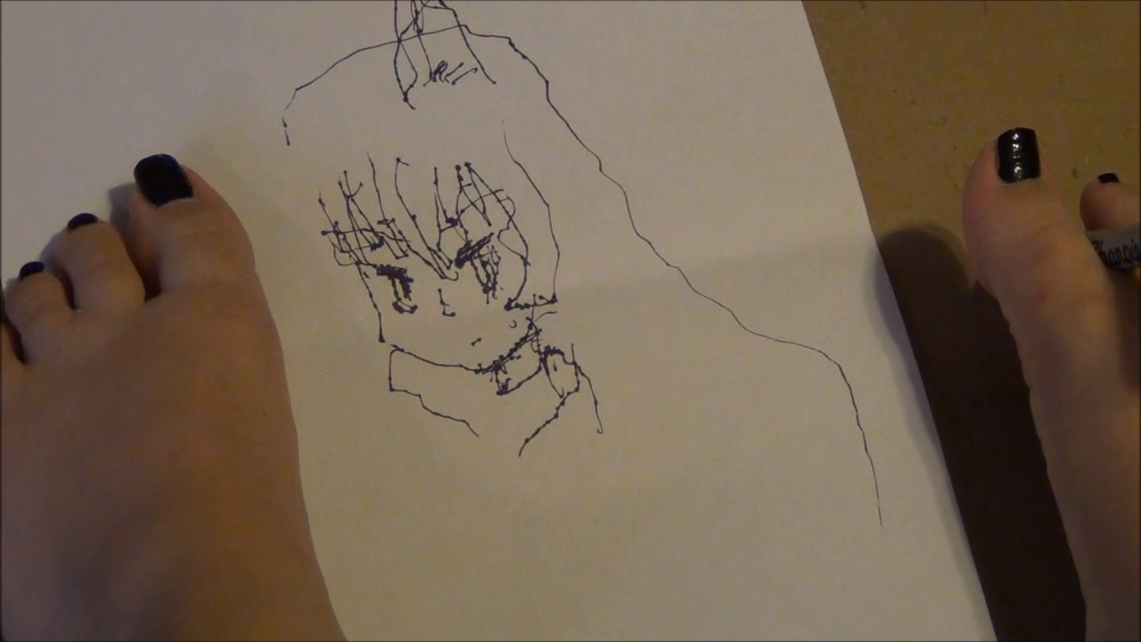 Drawing With Feet Challenge - YouTube
