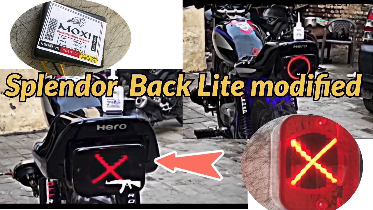 splendor back light modified #splendorlover #splendorbike - YouTube