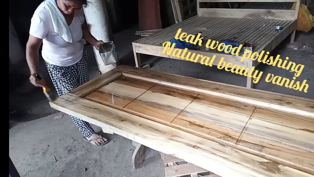 teak wood polishing,,, natural beauty vanish,,,, - YouTube